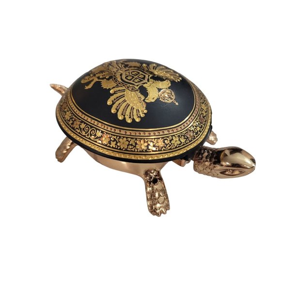 Vintage | Accents | Vintage Boj Gilt Metal Brass Call Bell Turtle Crest ...